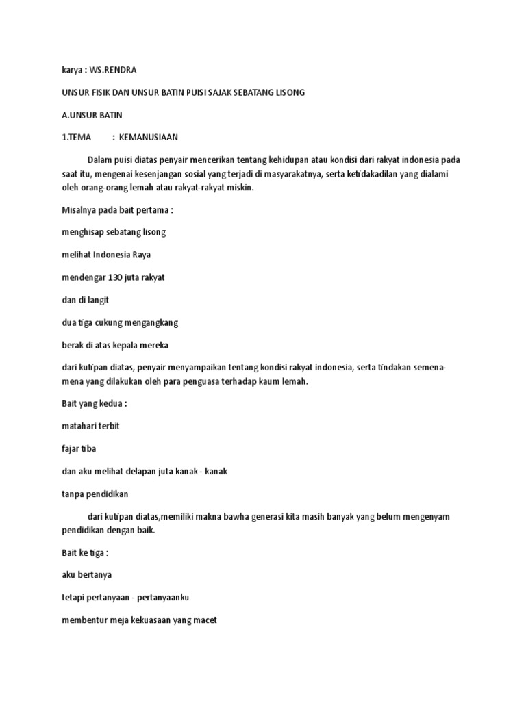 Karya - Ws - Rendra | PDF