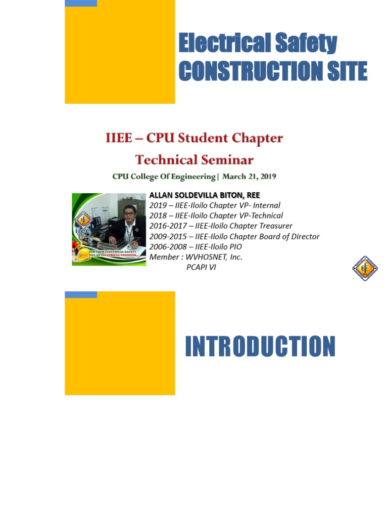 Guidelines for Electrical Safety on Construction Sites | PDF | Personal ...