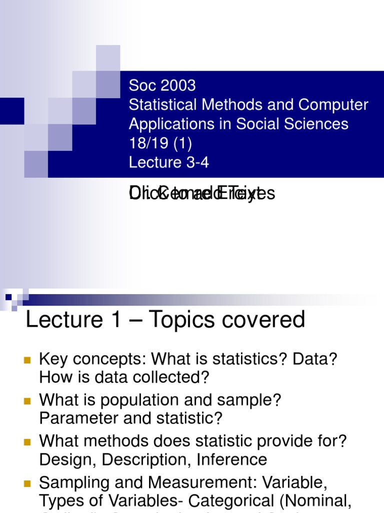 Statistical Methods in Social Sciences | PDF | Mean | Median