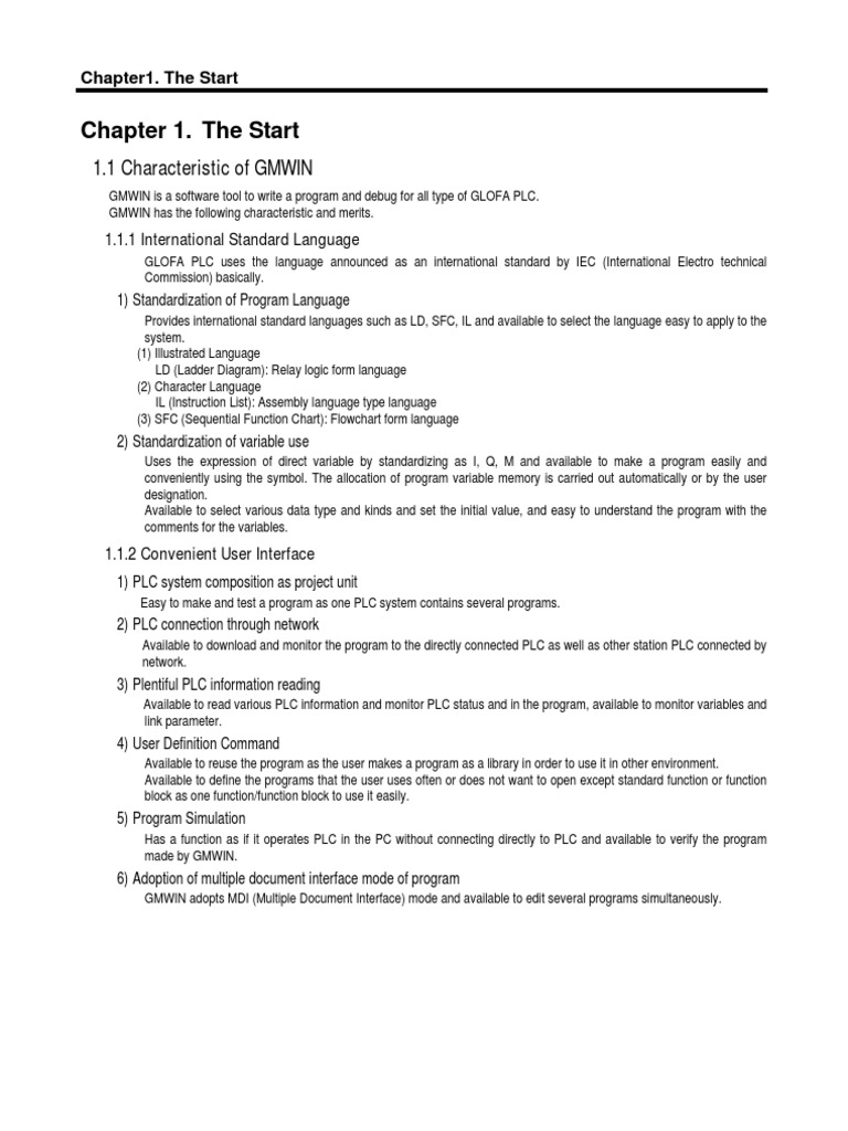 GMWIN 01 The Start | PDF | Programmable Logic Controller | Computer Program