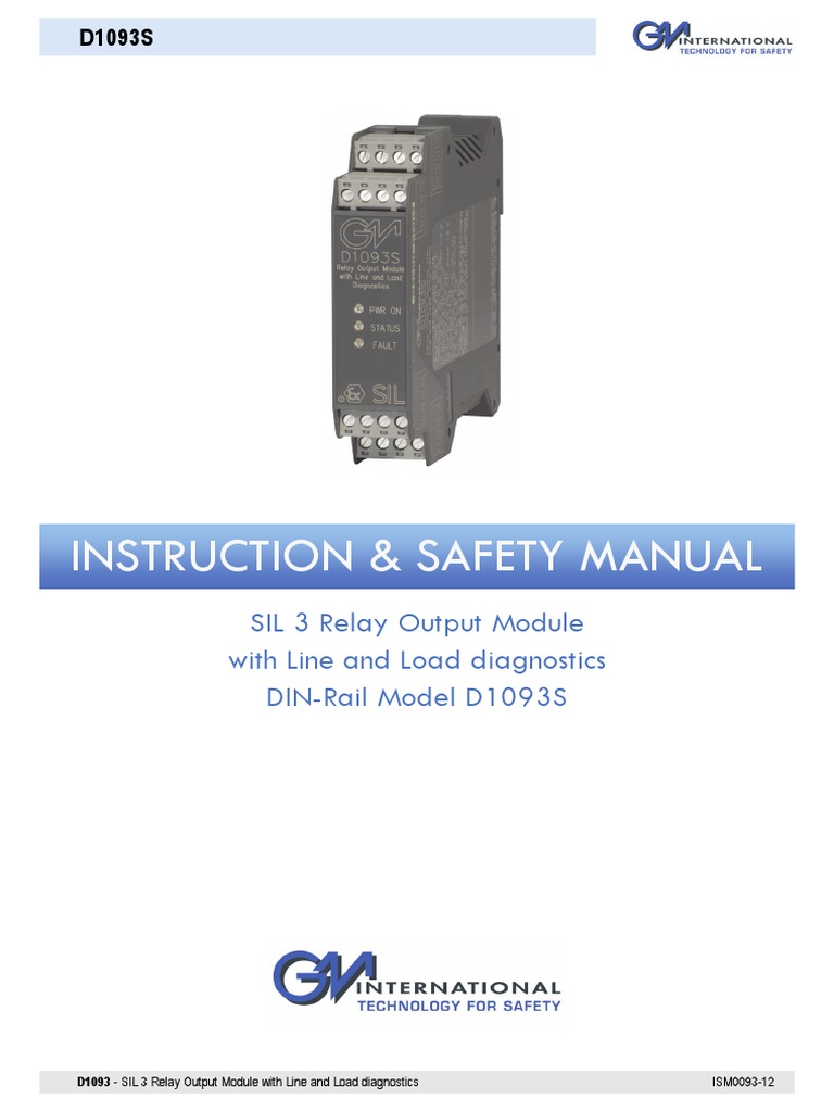 Instruction & Safety Manual: SIL 3 Relay Output Module With Line and ...