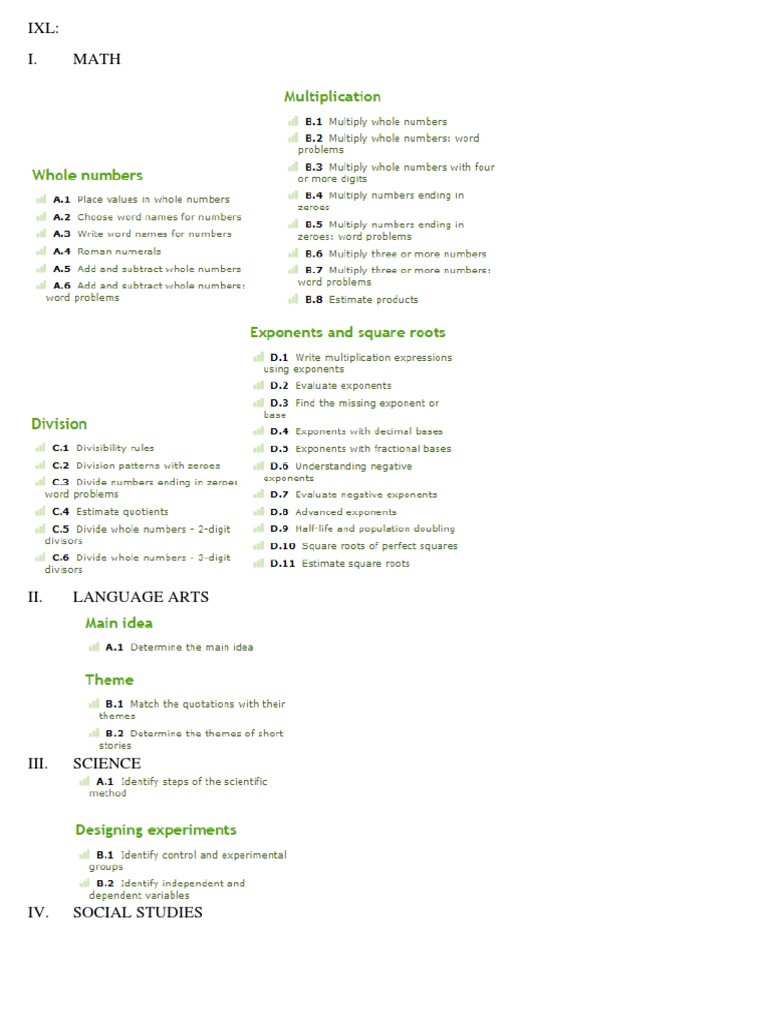 Ixl 1 | PDF | History