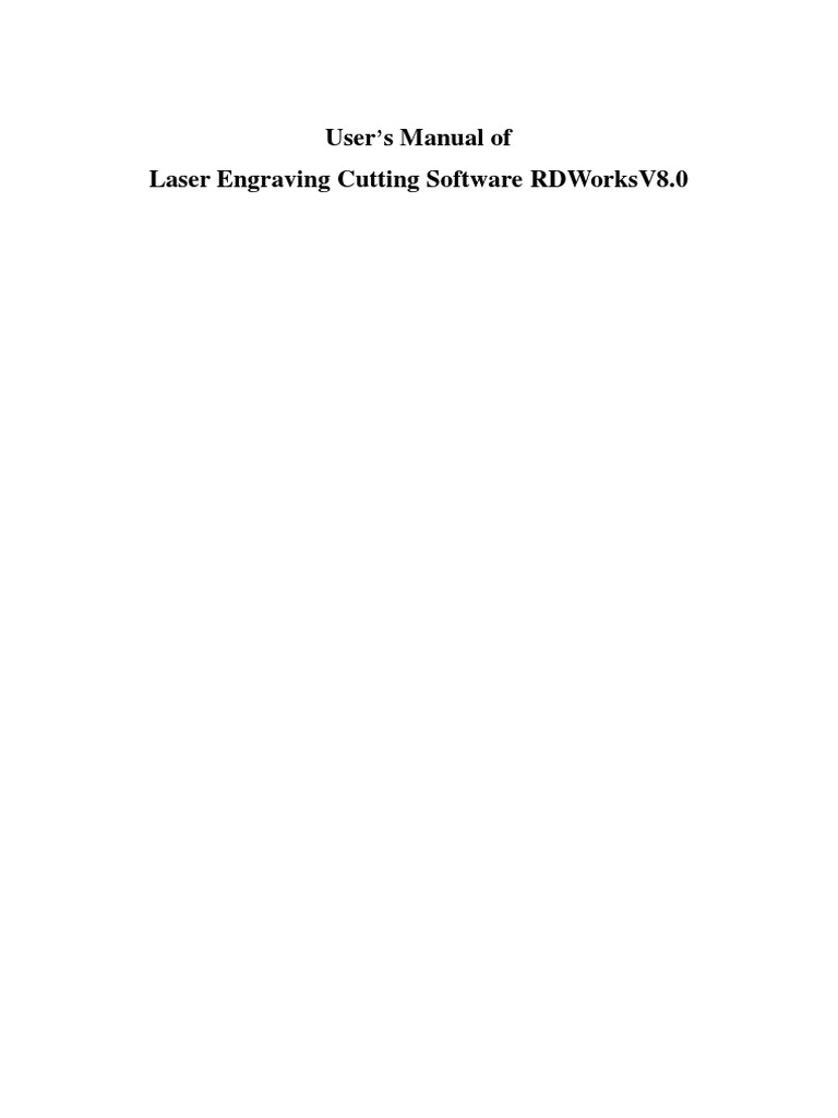 RDWorksV8 Software and The Plug in Software SetUp Manual | PDF | Visual ...