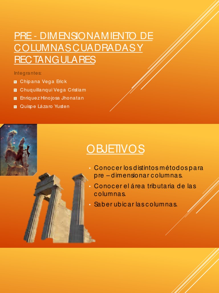 Pre - Dimensionamiento de Columnas Cuadradas y Rectangulares PDF | PDF ...