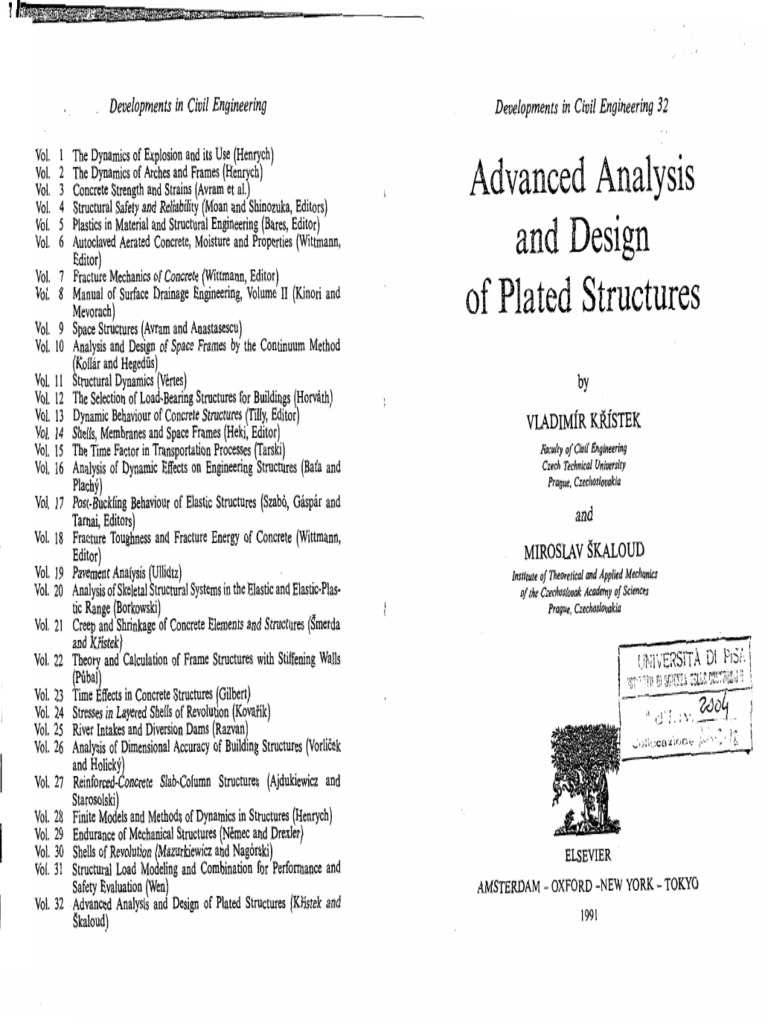 Kristek Skaloud - Advanced Analysis and Design of Plated Structures | PDF