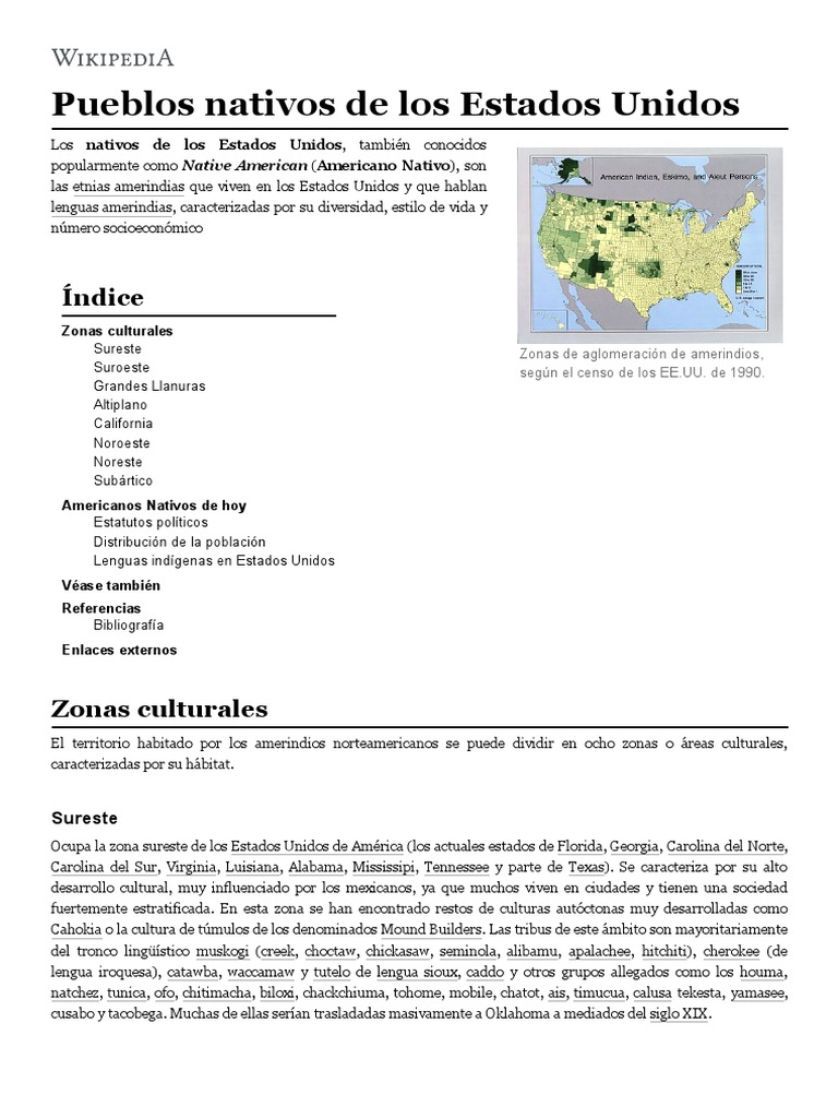 Pueblos Nativos de Los Estados Unidos - Wikipedia, La Enciclopedia ...