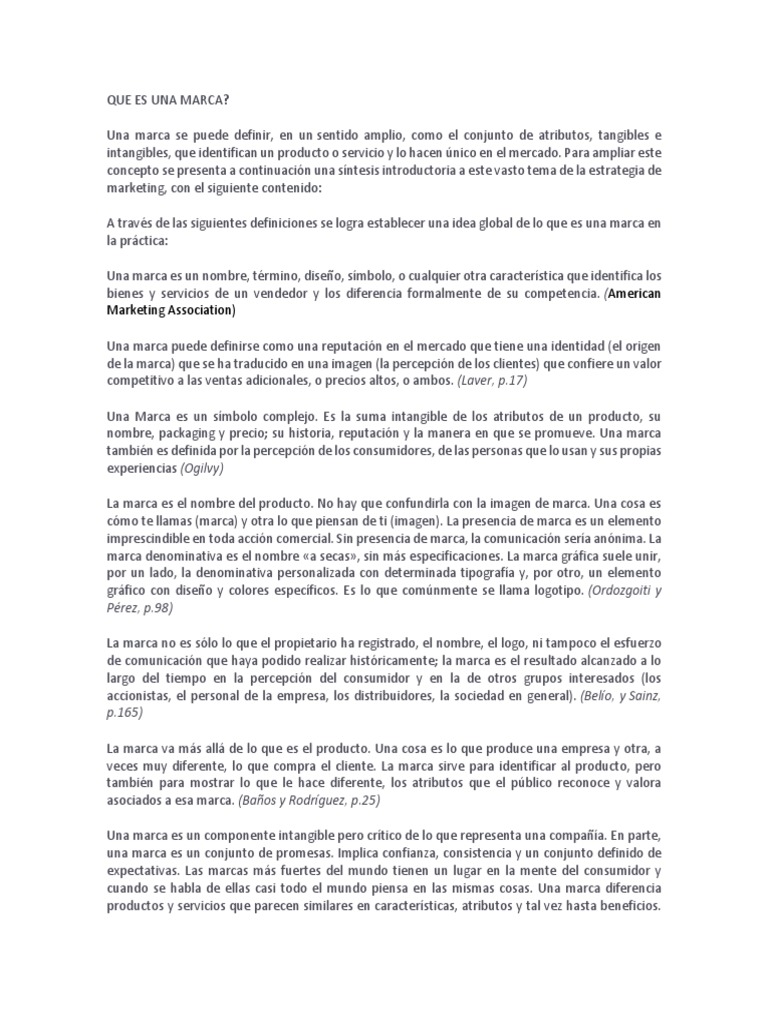 Definición y Funciones de Marca | PDF | Gestión de la marca | Marca