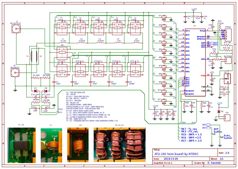 Schematic ATU 100 Mini V2.0 Autotuner by DF | Sports | Business | Free ...