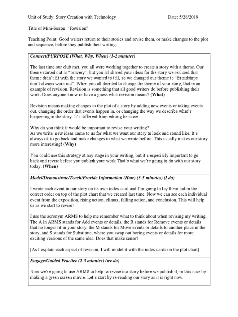 Story Revision Techniques for Writers | PDF