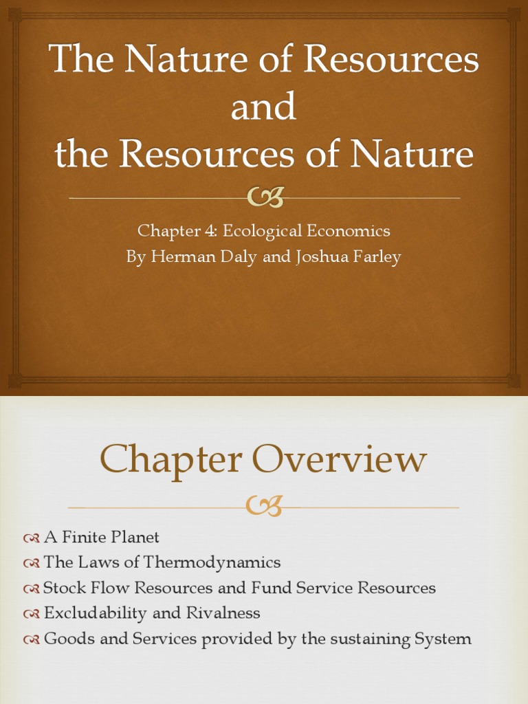Chapter 4: Ecological Economics by Herman Daly and Joshua Farley | PDF ...