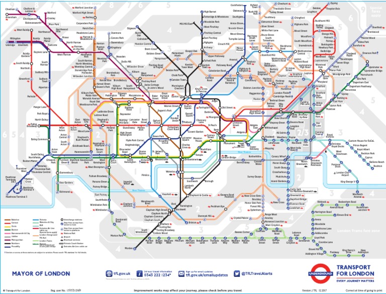 Tube Map December 2017 | PDF | London | Sports