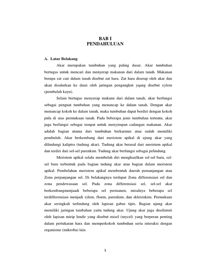 Modifikasi Akar pada Tumbuhan | PDF