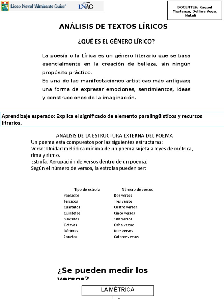 Métrica y Rima 1º - 1 | PDF | Metro (poesía) | Forma Stanzaica