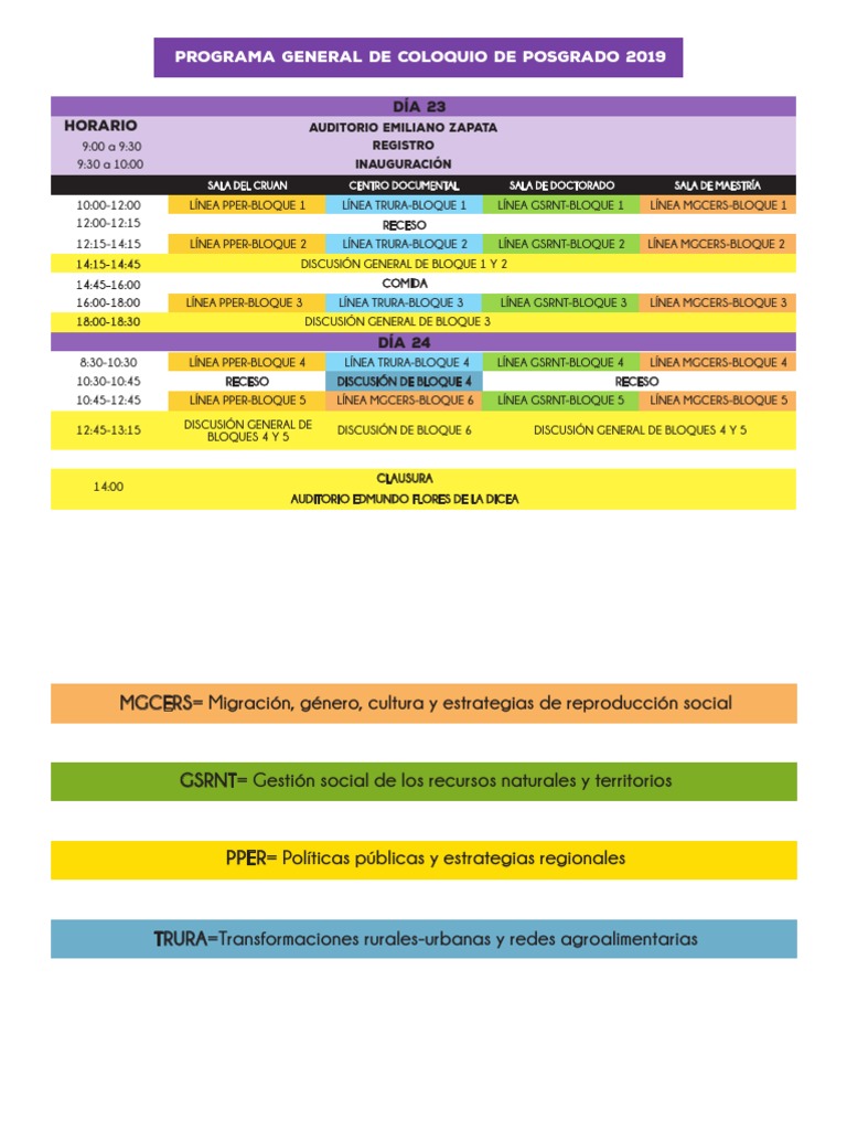 Programa Coloquio 2019 | PDF | México | Academia