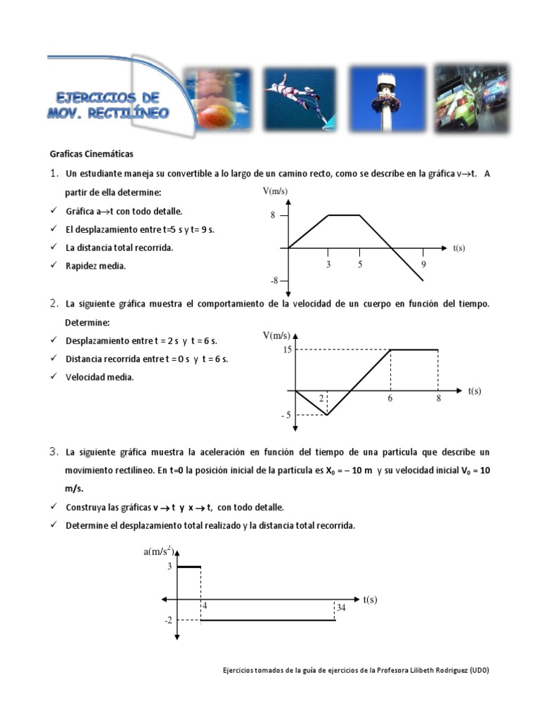 Guia de Ejercicios Cinematica | PDF | Cinemática | Movimiento (física)