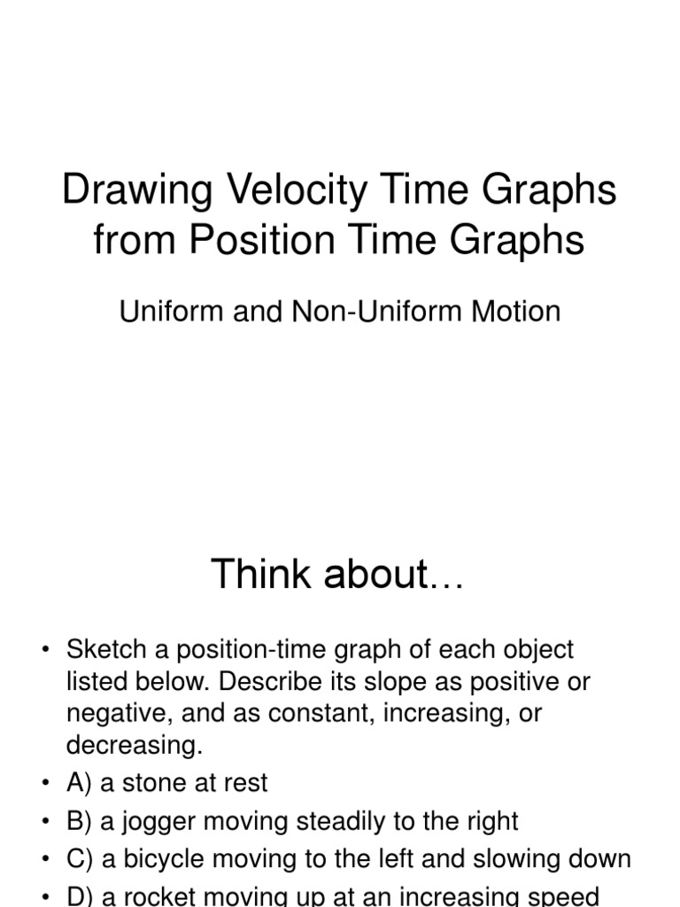 3 Drawing Velocity Time Graphs From Position Time Graphs | PDF ...