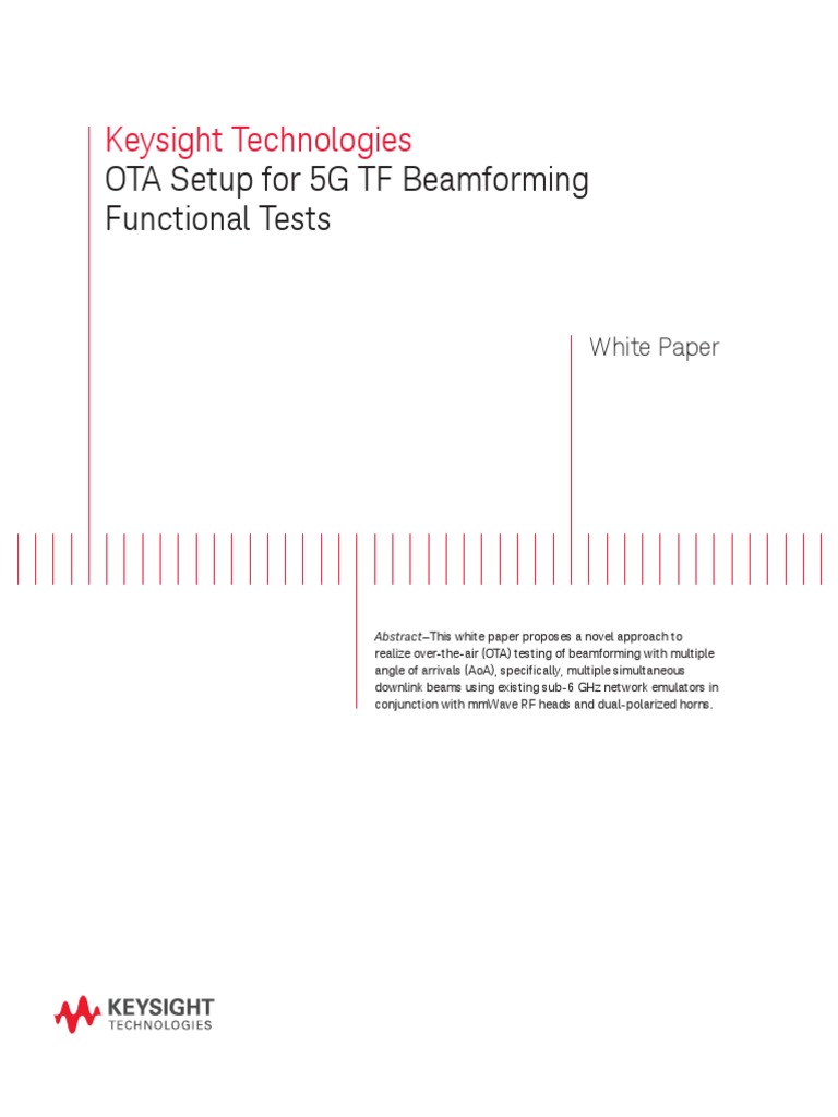 OTA Setup For 5G TF Beamforming Functional Tests | PDF | Mimo | Data ...