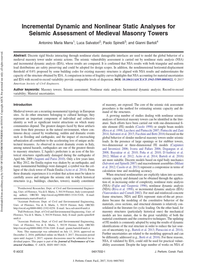Incremental Dynamic and Nonlinear Static Analyses | PDF | Solid ...