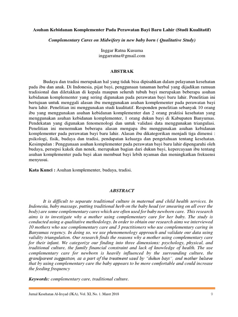 Asuhan Kebidanan Komplementer Pada BBL PDF | PDF