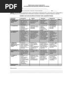 Rubrica de Autoevaluacion Clases de Cocina | PDF | Cocina ...