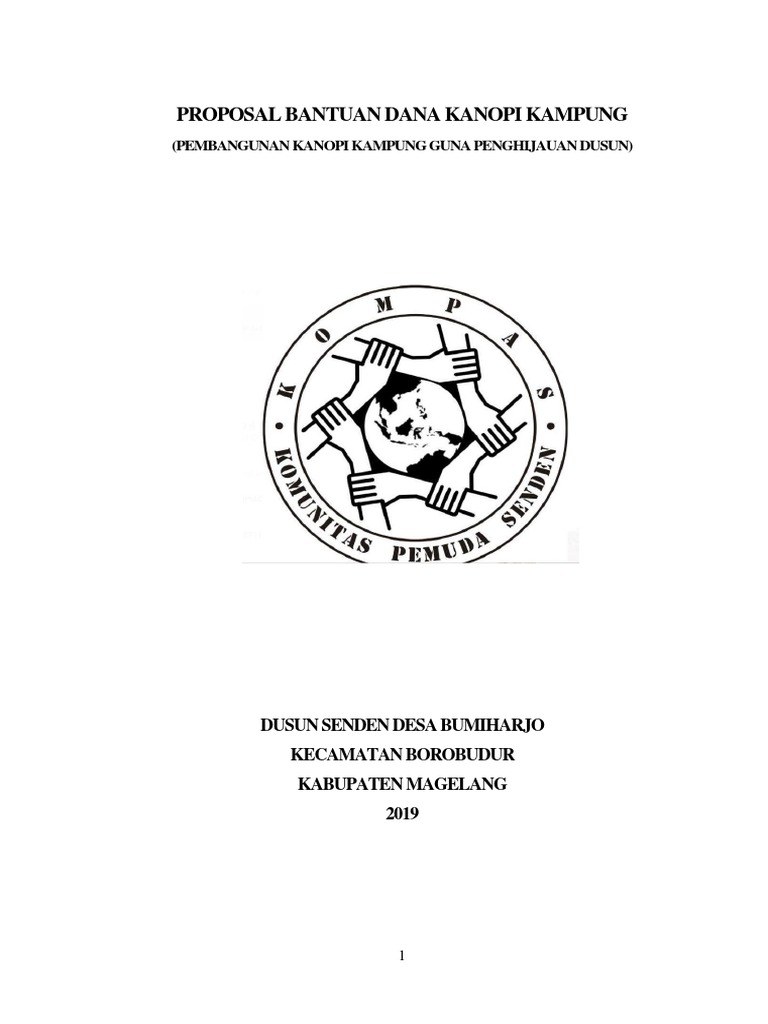 Proposal Kanopi Kampung Dusun Senden Bumiharjo Borobudru Magelang | PDF