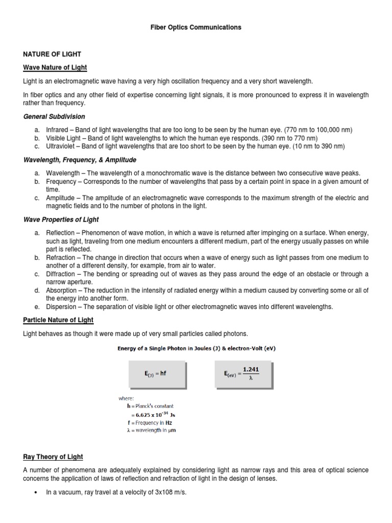 Understanding Fiber Optics Communication | PDF | Lens (Optics ...