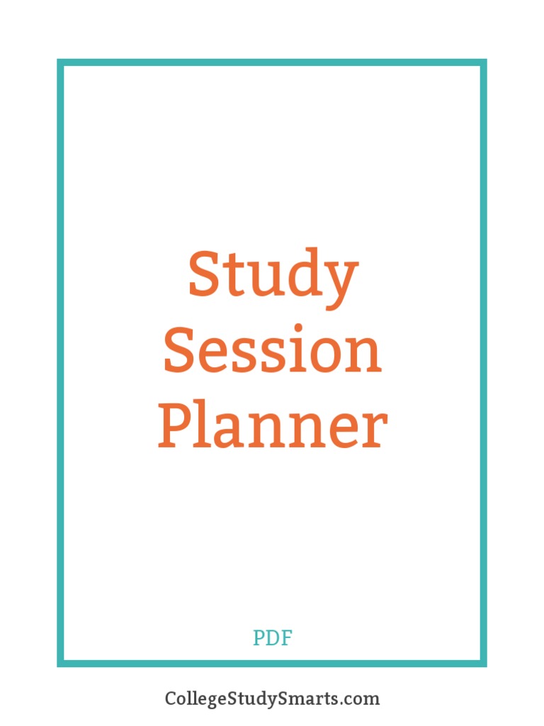 Study Session Planner | PDF | Goal | Cognition