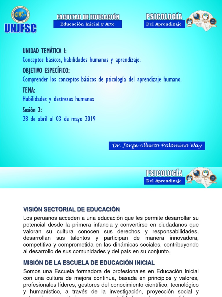 Clase 2 Habilidades y Destrezas Humanas | PDF | Educación de la primera ...