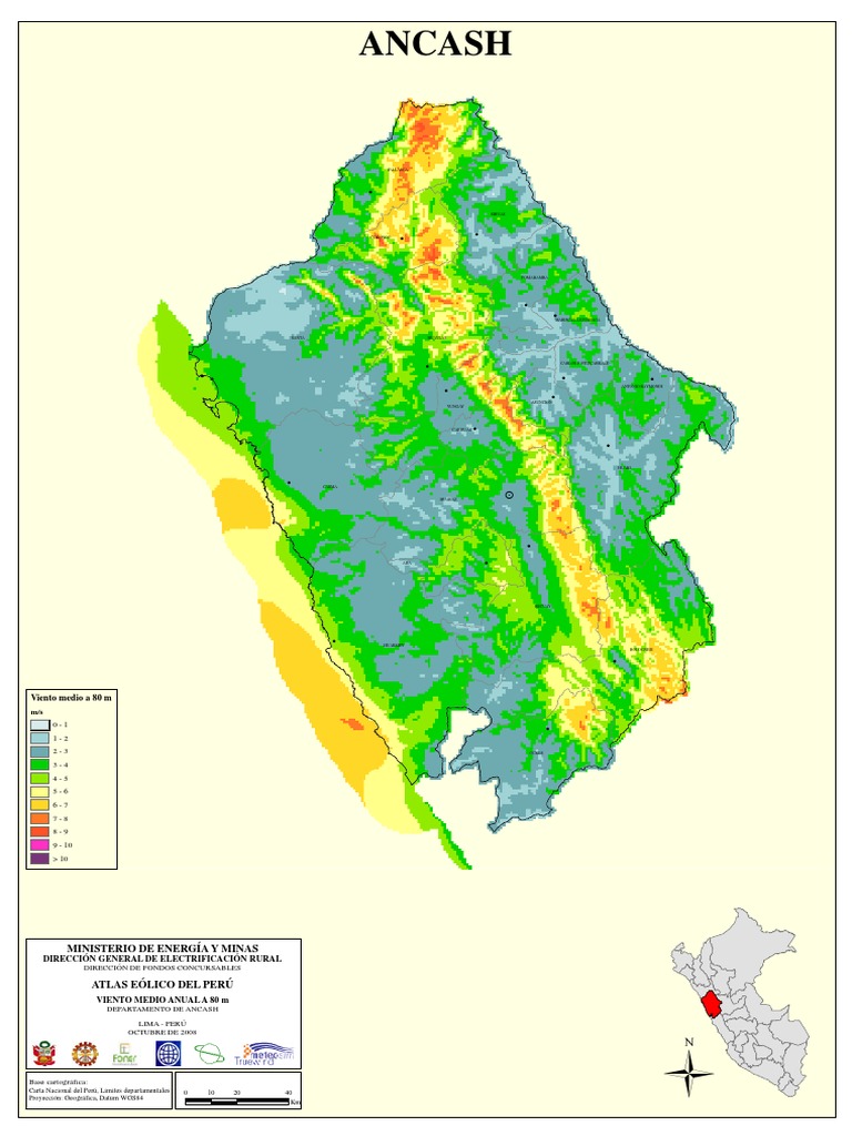 Mapa Eolico Ancash PDF | PDF