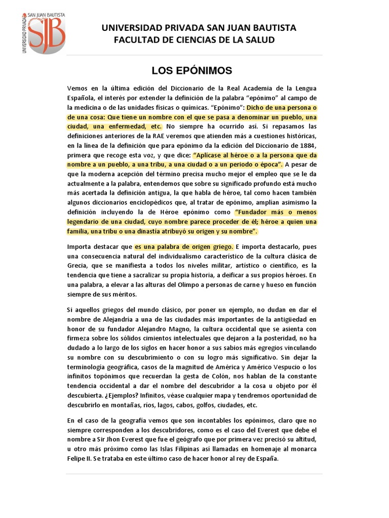 Epónimo | PDF | Héroe | Science