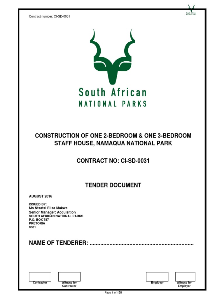 Tender Document | PDF | Offer And Acceptance | Conflict Of Interest