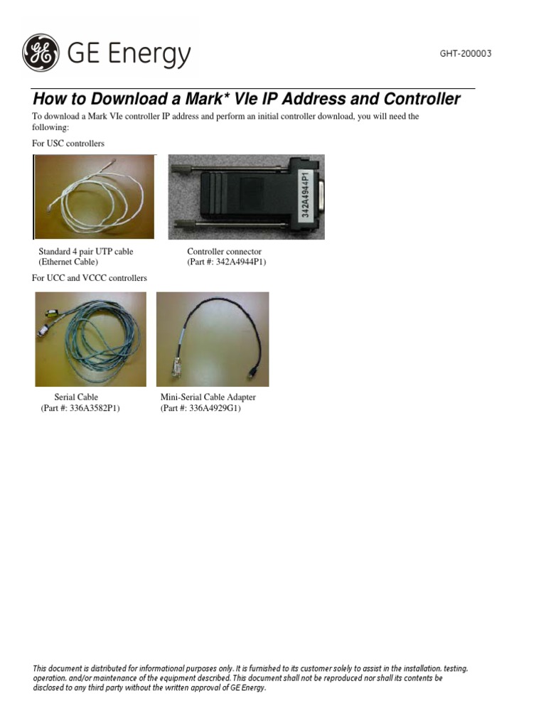 GHT-200003 How To Download A Mark VIe Controller and IP Address | PDF | Network Interface ...