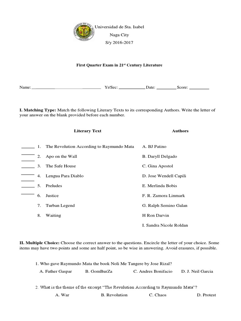 Test Paper in English 10 | PDF | Philippines