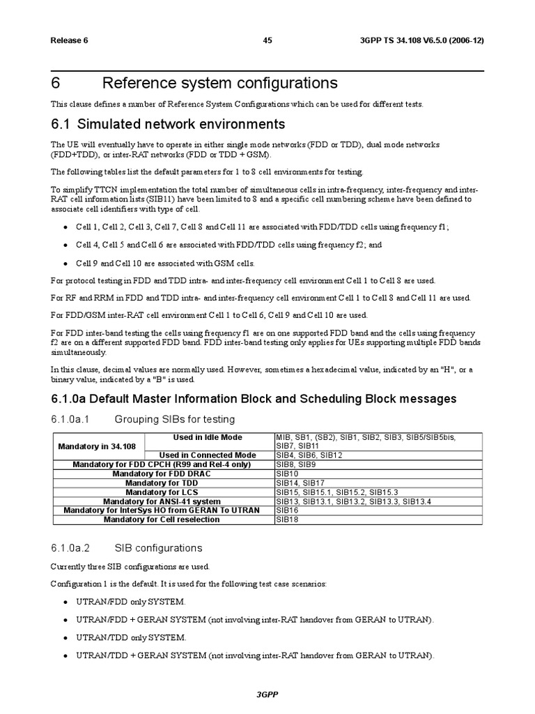 3GPP Document - 34108 | PDF | Duplex (Telecommunications) | Subscriber ...