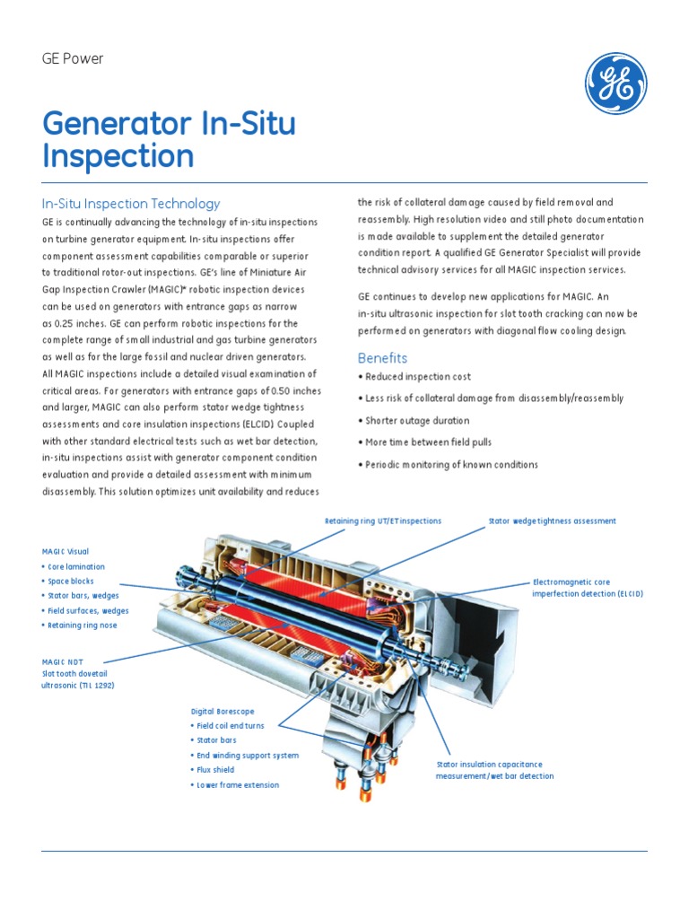 Generator in Situ Inspection Fact Sheet PDF | PDF | Electric Generator ...