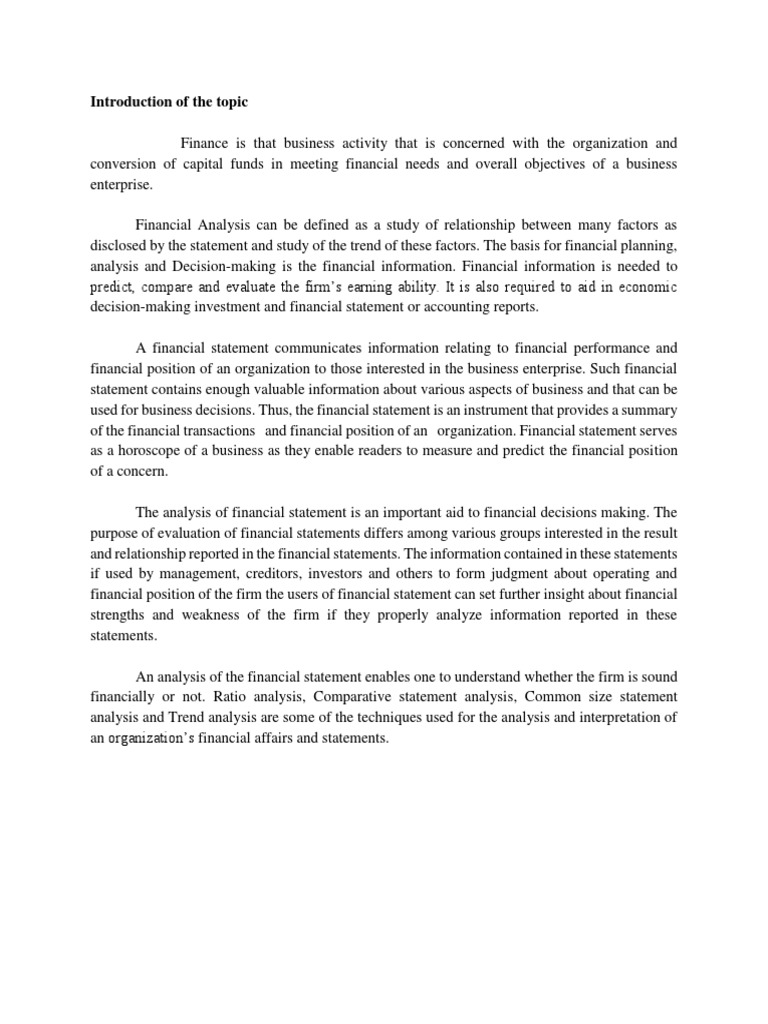 Analysis of Financial Statements: Techniques for Interpreting the ...