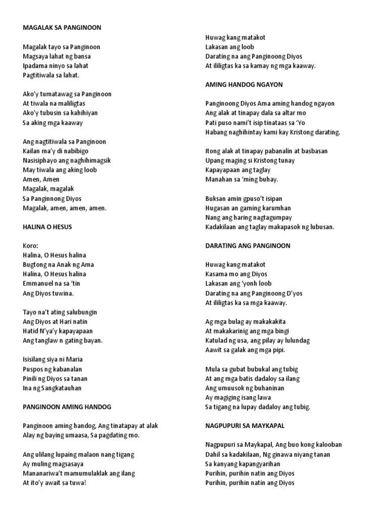 Magalak Sa Panginoon | PDF