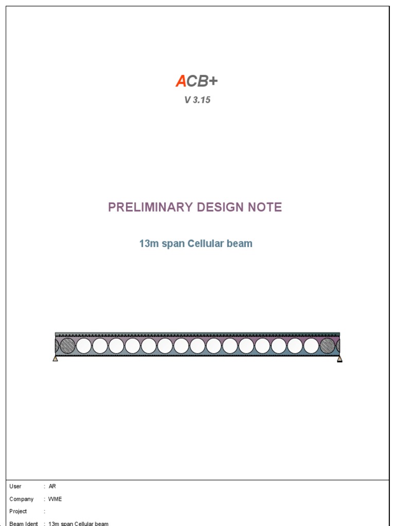 13m Span Cellular Beam Design | PDF | Structural Engineering | Civil ...
