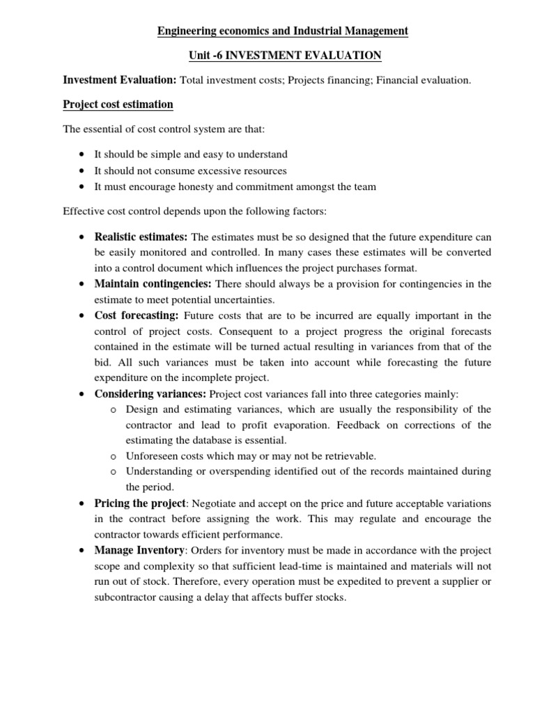 Unit - 6imeee (1051) | PDF | Internal Rate Of Return | Net Present Value