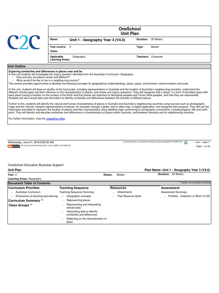 Unit 1 - Geography Year 3 v4 | PDF | Geography | Map