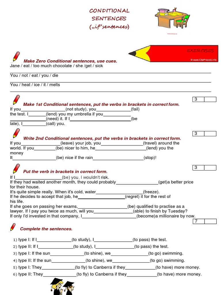 Conditional Sentences Practice Worksheet | PDF
