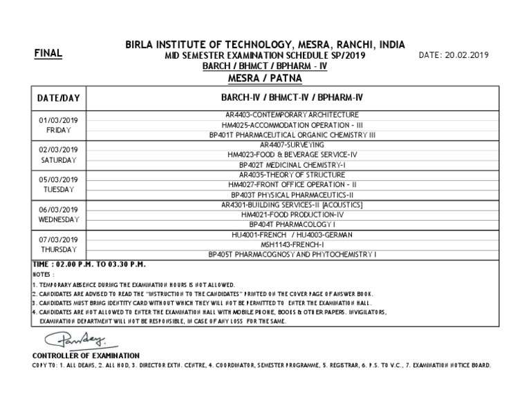 05 Barch BHMCT Bpharm IV Final | PDF