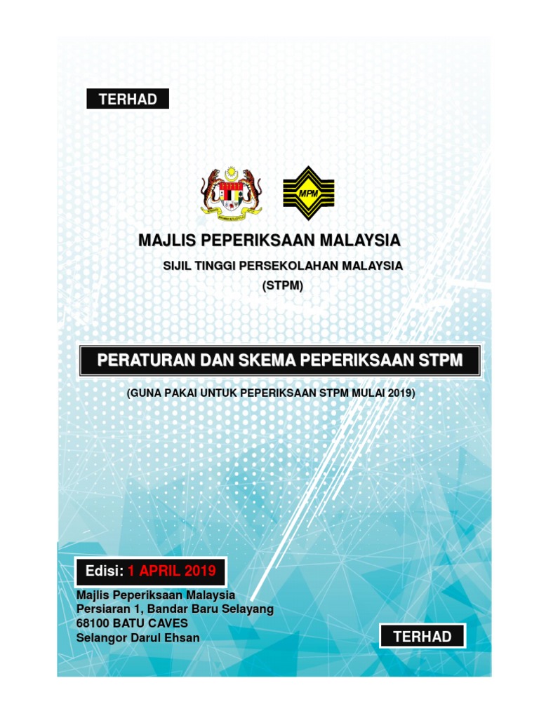 10 Peraturan Dan Skema Peperiksaan STPM 2020 - Kemaskini Sehingga 8 ...