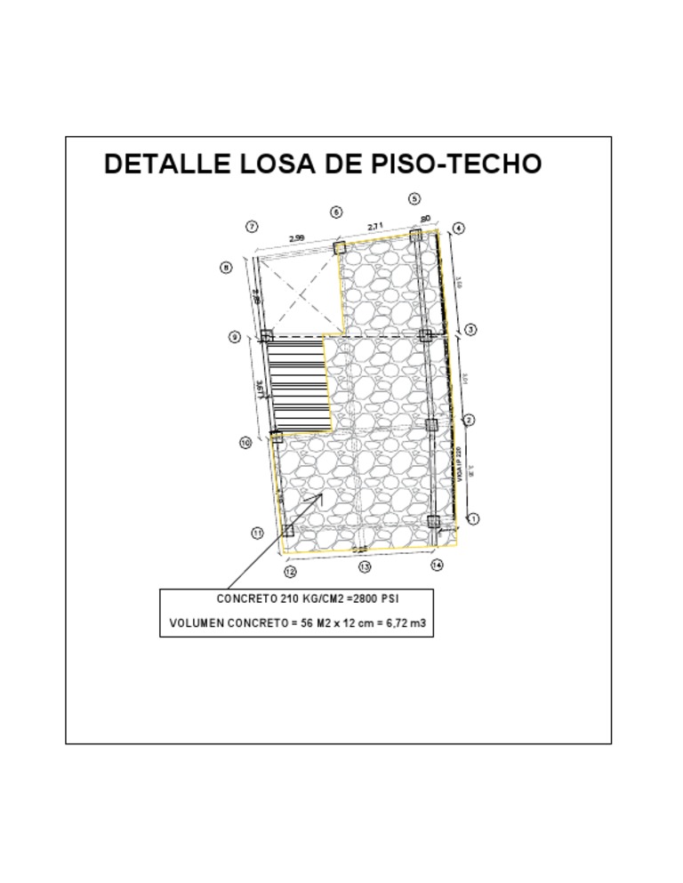 Detalle de Losa de Techo de Concreto | PDF