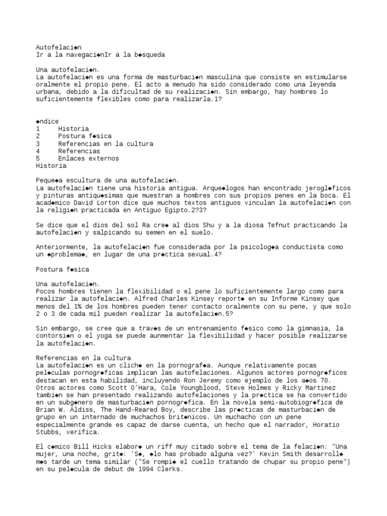 Autofelacion | PDF | Ocio | Sexo