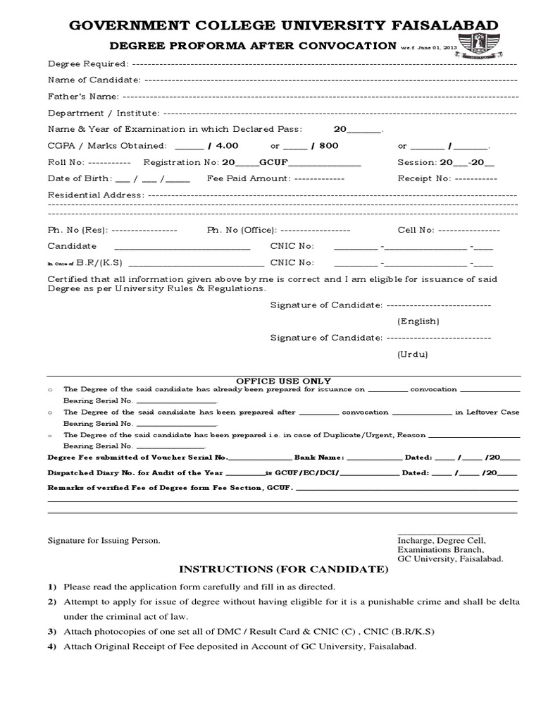 Application For Issuance of Degree | PDF | Government Information ...