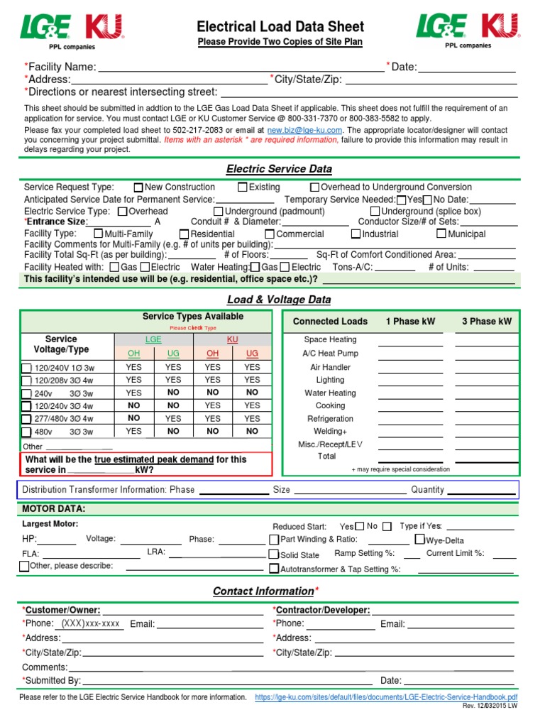 Electrical Load Data Sheet Site Plan | PDF | Power Engineering | Nature