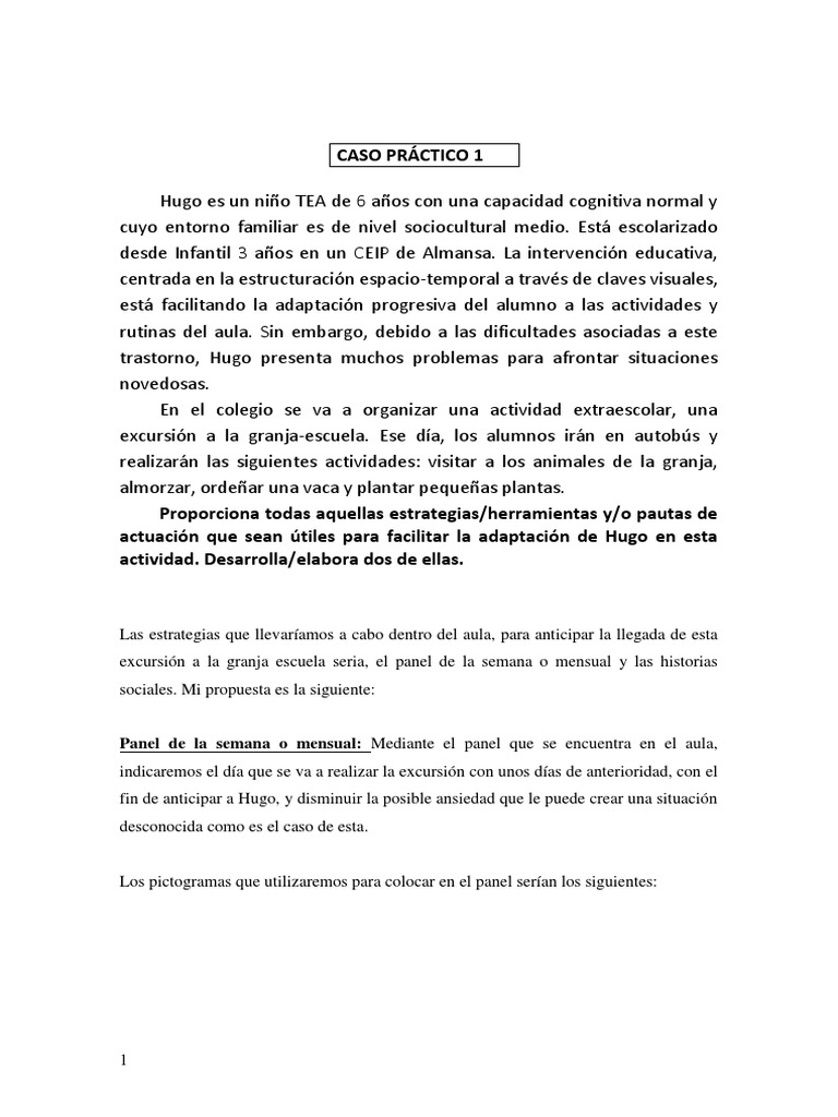 Caso Práctico 1 | PDF | Educación primaria | Salón de clases
