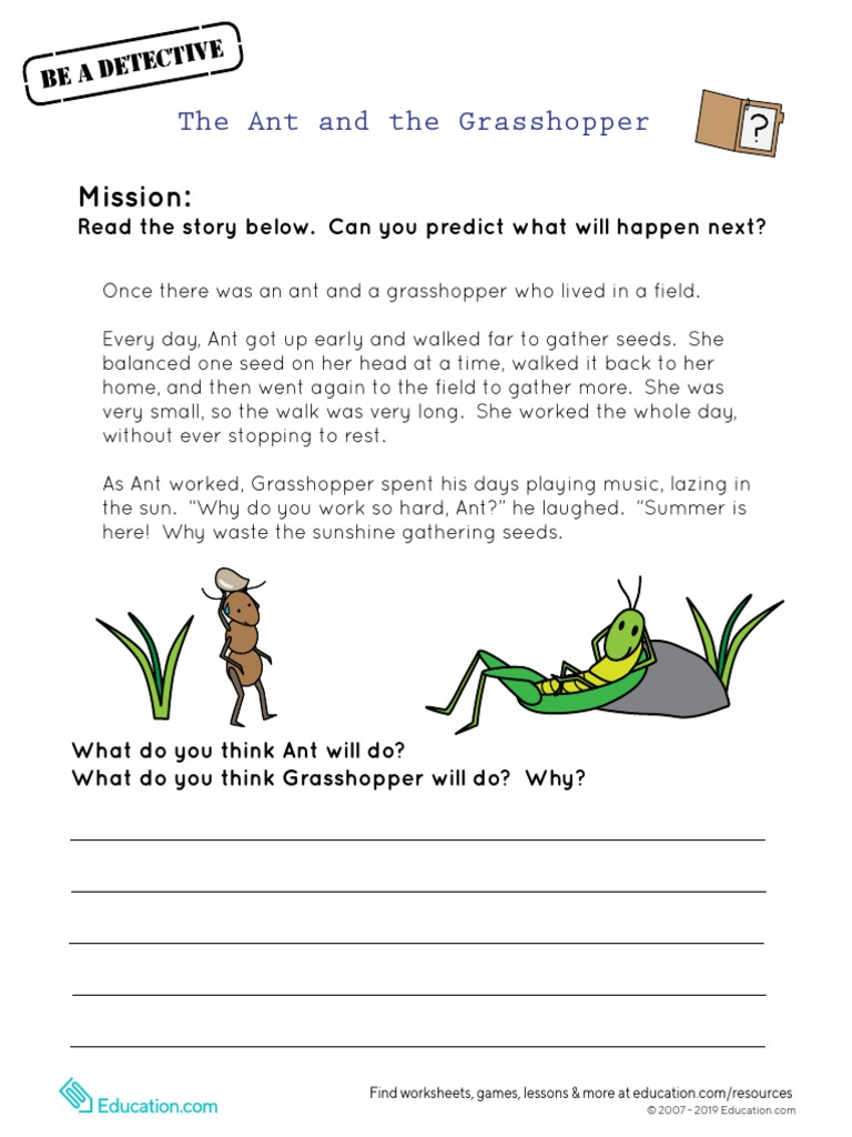 The Ant and The Grasshopper | PDF