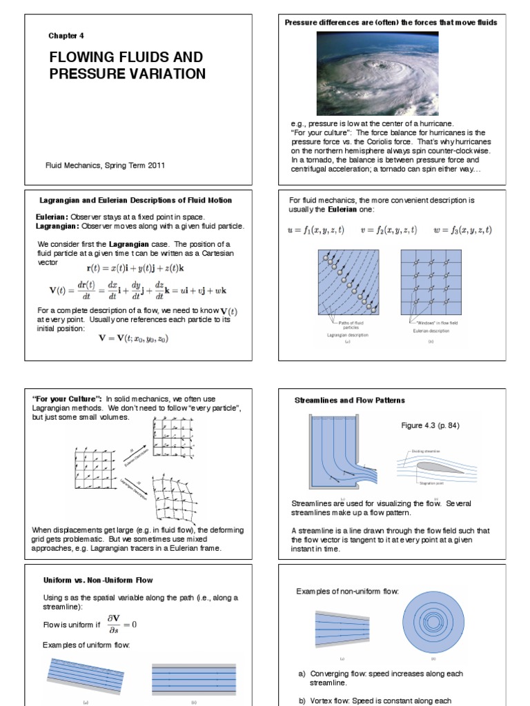 Flowing Fluids and Pressure Variation: Pressure Differences Are (Often ...